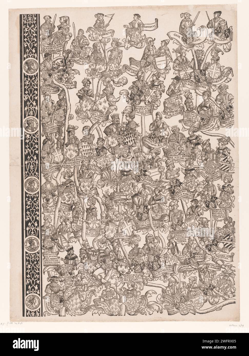 Stammbaum von Frederik und Ottheinrich van Palts -Neuburg (Platte 19 ...