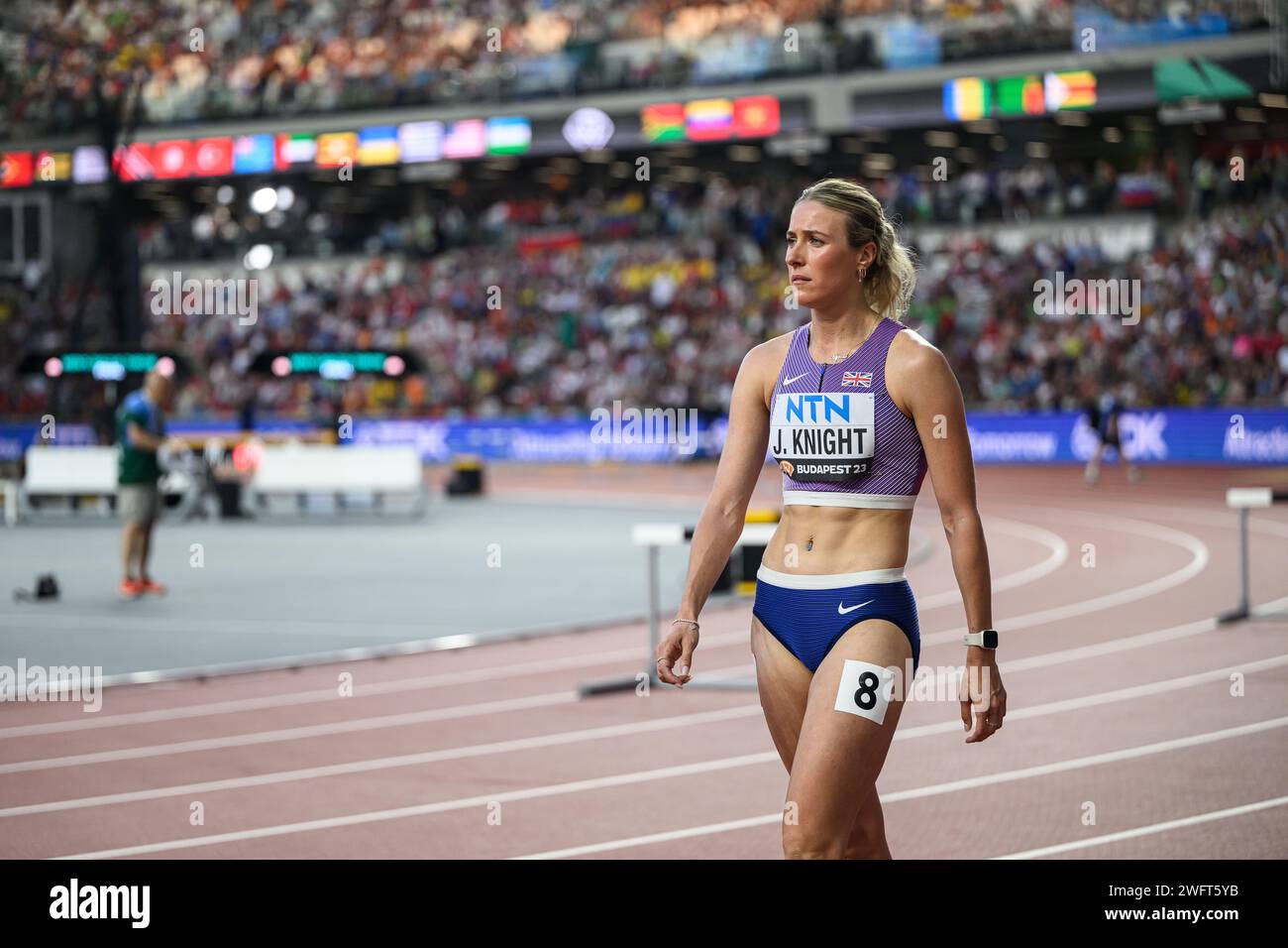 Jessie KNIGHT nahm an den 400-Meter-Hürden bei der Leichtathletik ...