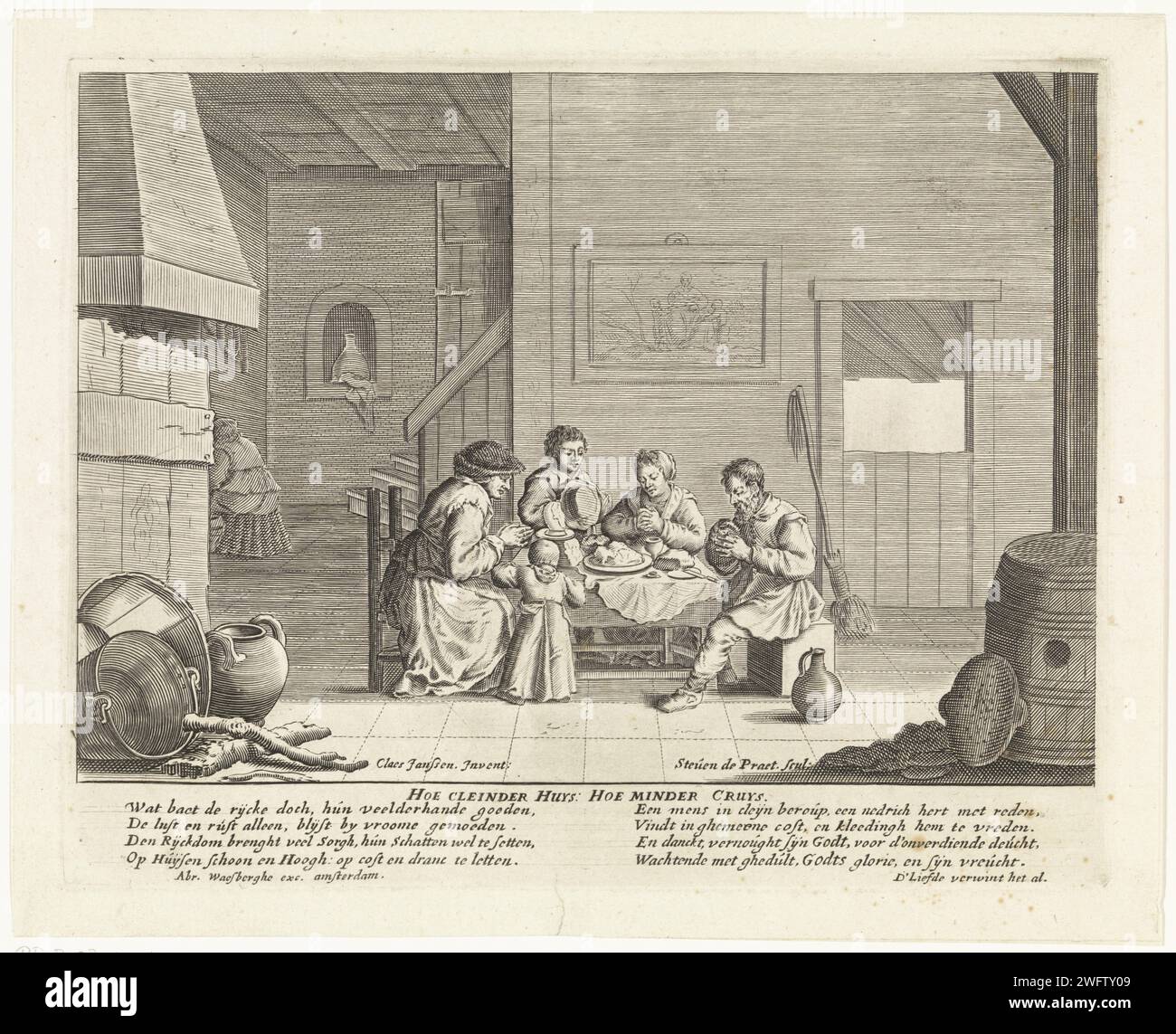 Das Gebet für Mahlzeiten, Stephan de Praet, nach Claes Janssen, 1635 ...
