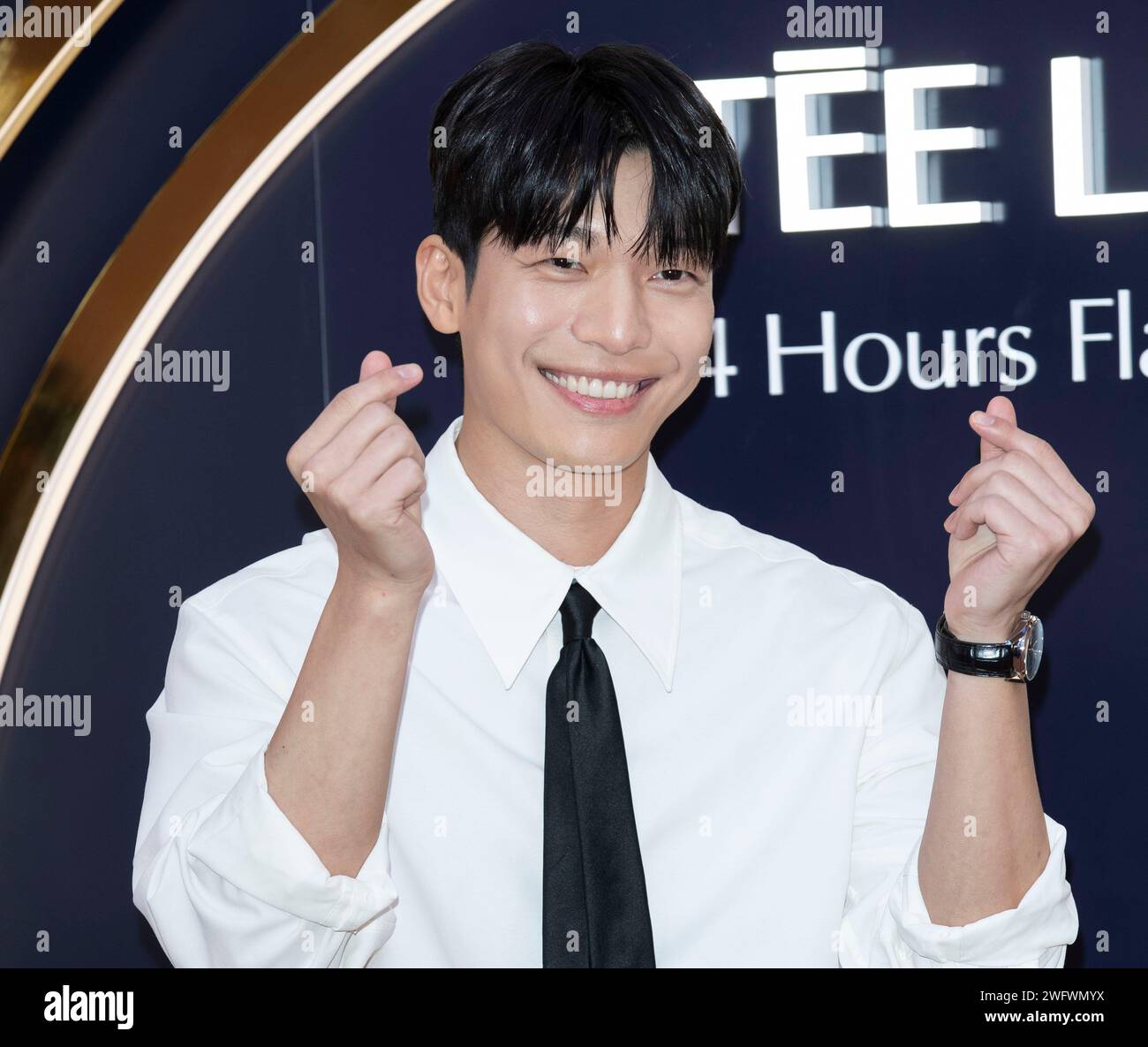 Seoul, Südkorea. Februar 2024. Der südkoreanische Schauspieler Wi Ha-joon nimmt am 1. Februar ...