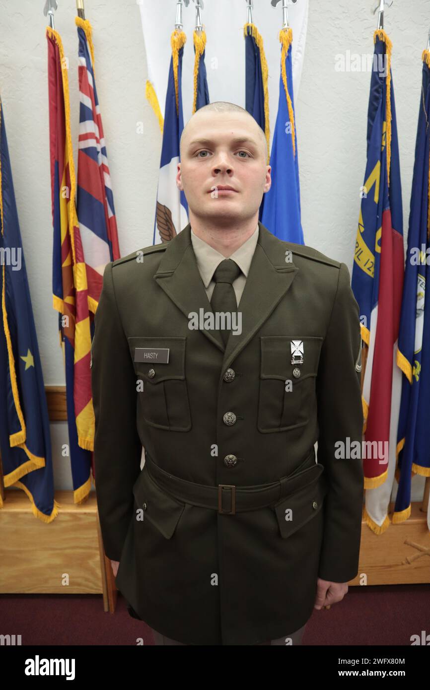 Lawton Fort Sill, Oklahoma - der PFC Jack Silveus wurde am 2. Februar ...