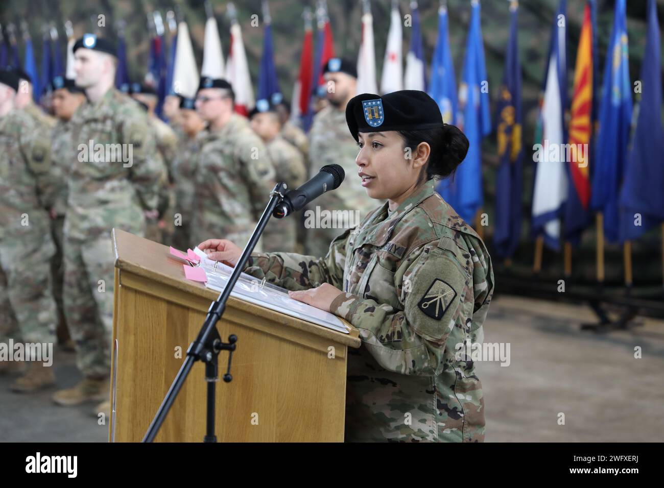 US-Army Captain Brenda Rodriguez, scheidende Kommandeurin der 66th ...
