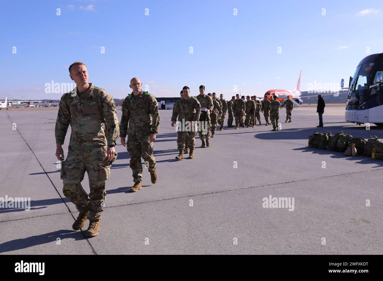 Soldaten der US-Armee mit dem 56. Striker Brigade Combat Team der ...