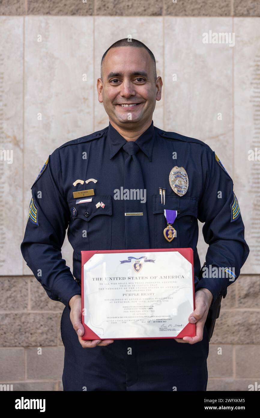 Francisco Roman Jr., Veteran des 1. Bataillons, 5. Marine Regiment, 1 ...