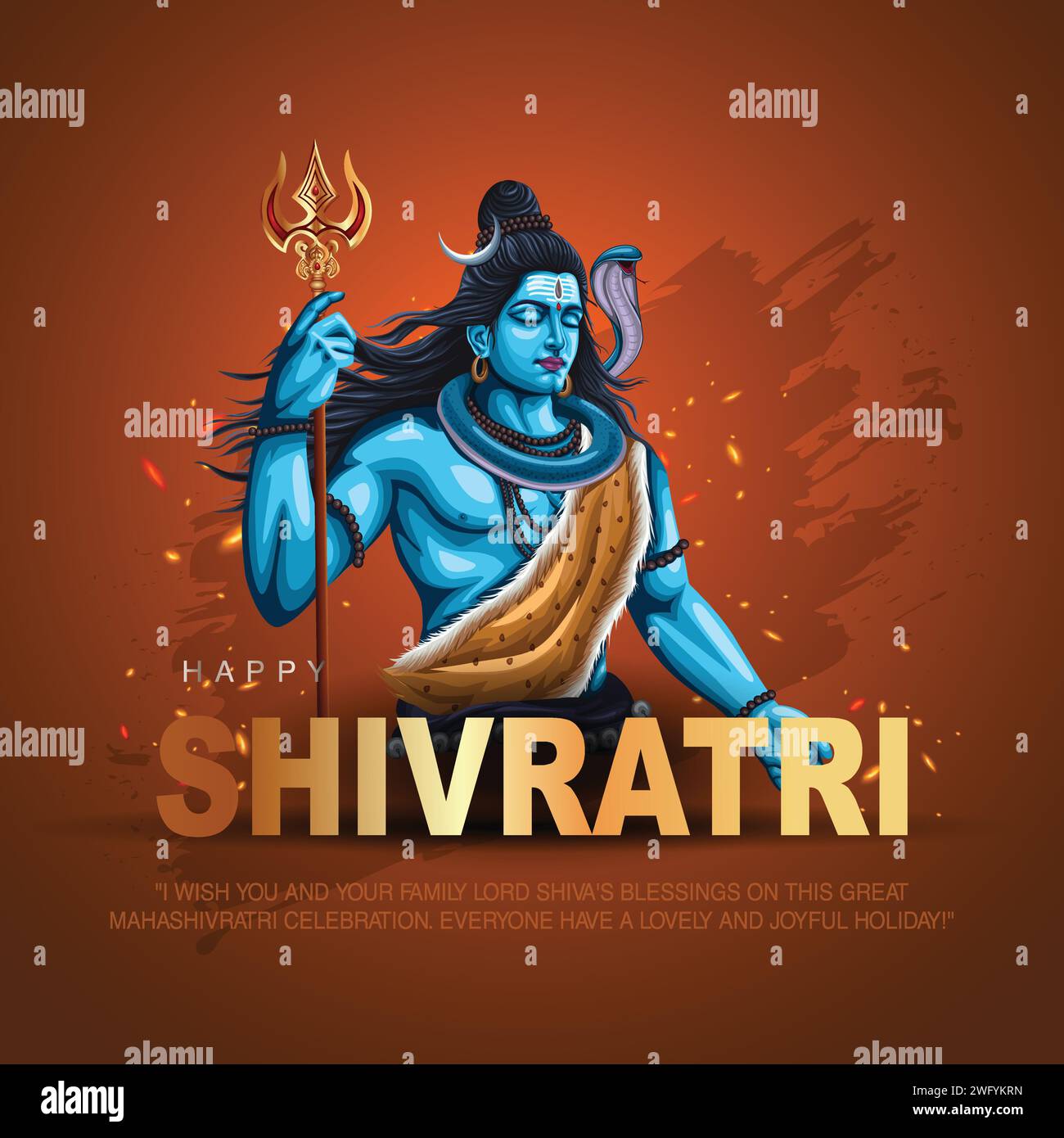 Happy maha Shivratri mit Shiv Ling, ein hinduistisches Festival, das ...