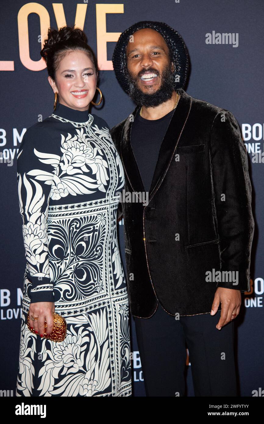 Orly Marley und Ziggy Marley besuchten am 1. Februar 2024 die Bob Marley One Love Premiere im ...