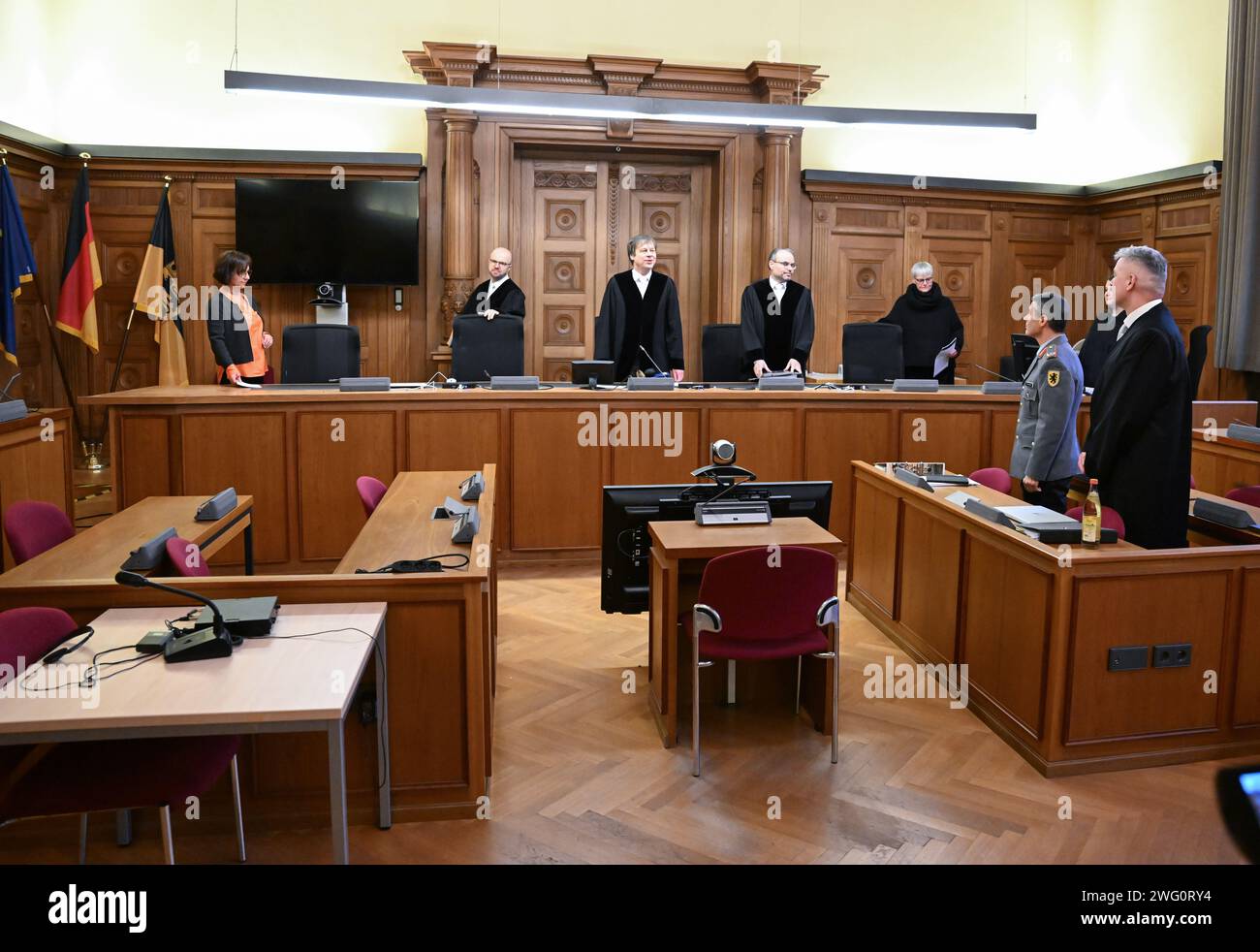 02. Februar 2024, Baden-Württemberg, Tübingen: Vorsitzender Richter ...