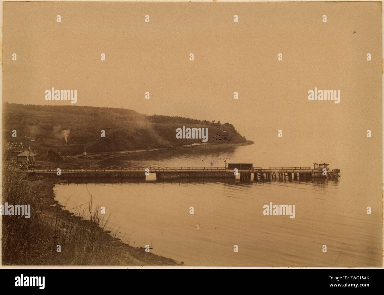 Der Golf von Aniva, der Hafen im Korsakow-Gefängnis, 1880-1899. Aus ...