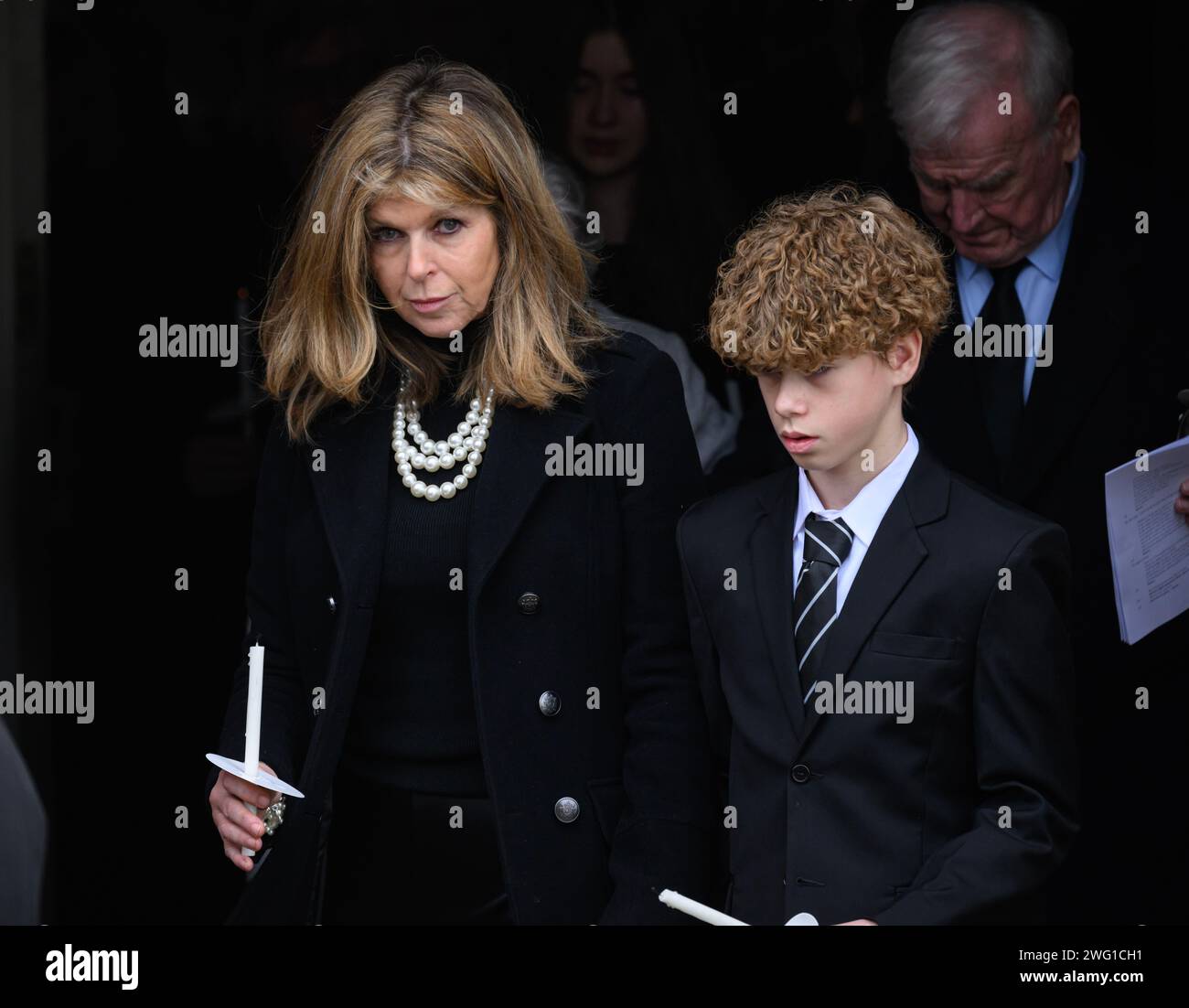 London, Großbritannien. Februar 2024. Kate Garraway und Sohn Billy bei ...