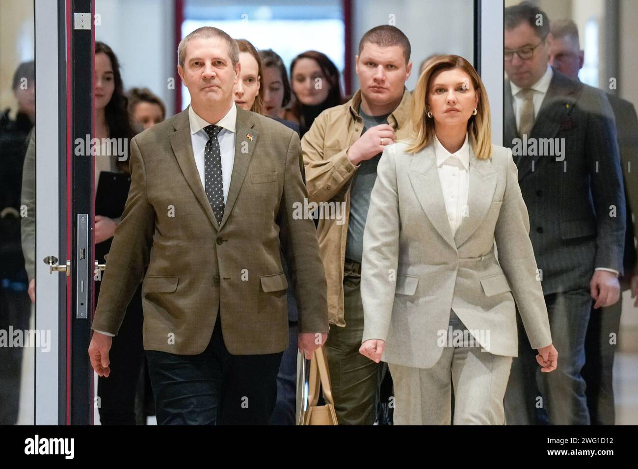 Empfang von Olena Selenka durch Bundestagspraesidentin Bas Olena ...