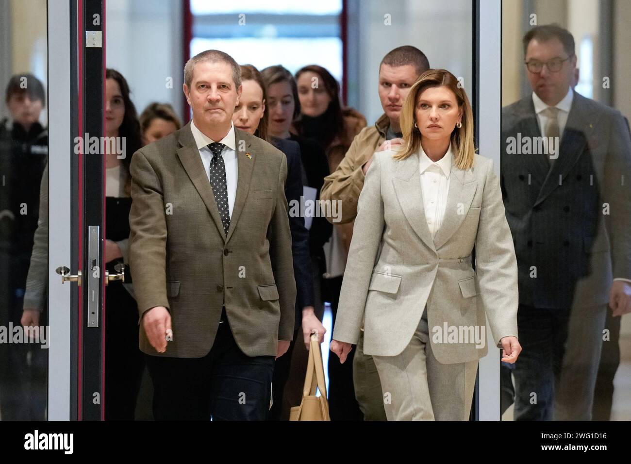 Empfang von Olena Selenka durch Bundestagspraesidentin Bas Olena ...