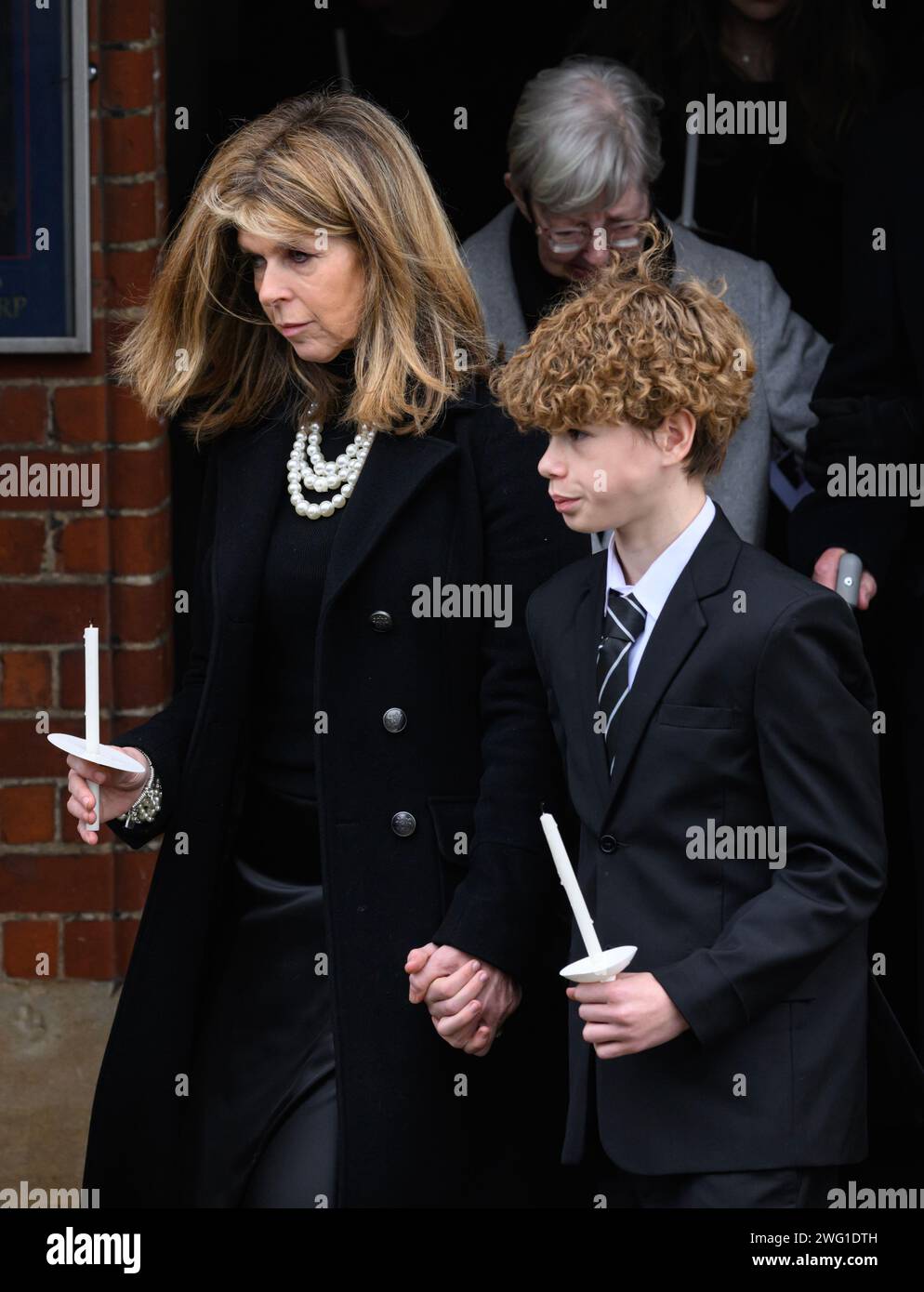London, Großbritannien. Februar 2024. Kate Garraway und Sohn Billy bei ...