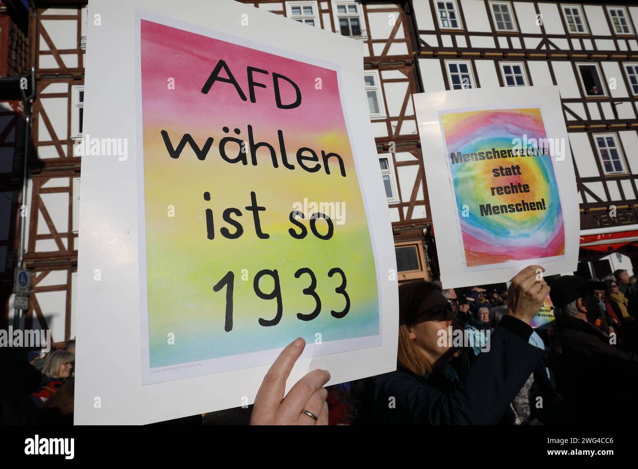 Demo gegen Hass und Hetze - Kundgebung gegen die AfD und Rechtsextremismus - DE, Deutschland ...