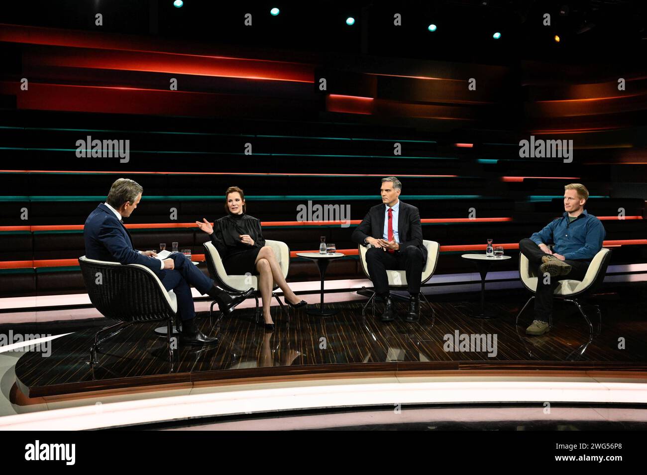 Talkrunde bei Markus Lanz , ZDF 11/23 her Markus Lanz, Florence Gaub ...