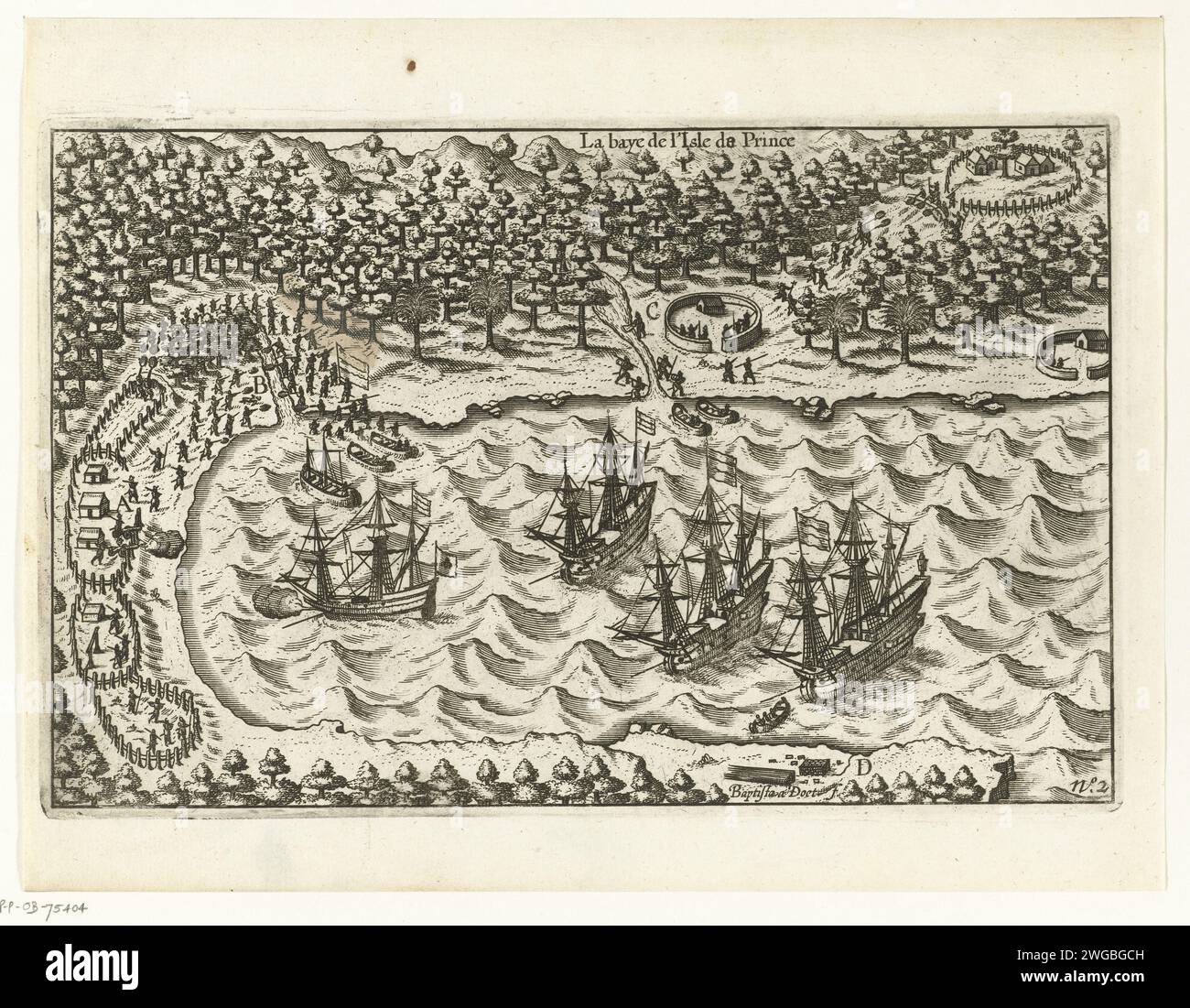 Beschuss von Portugiesisch nach Prinzip, 1598, 1646 Druckerschießen von ...