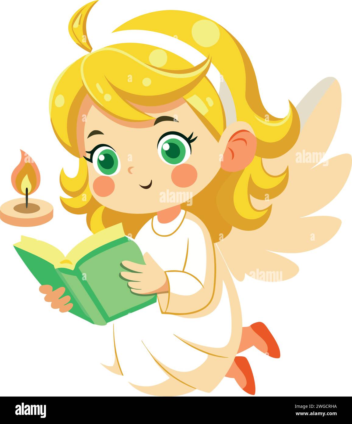 Kleiner engel mit kerze Stock-Vektorgrafiken kaufen - Alamy