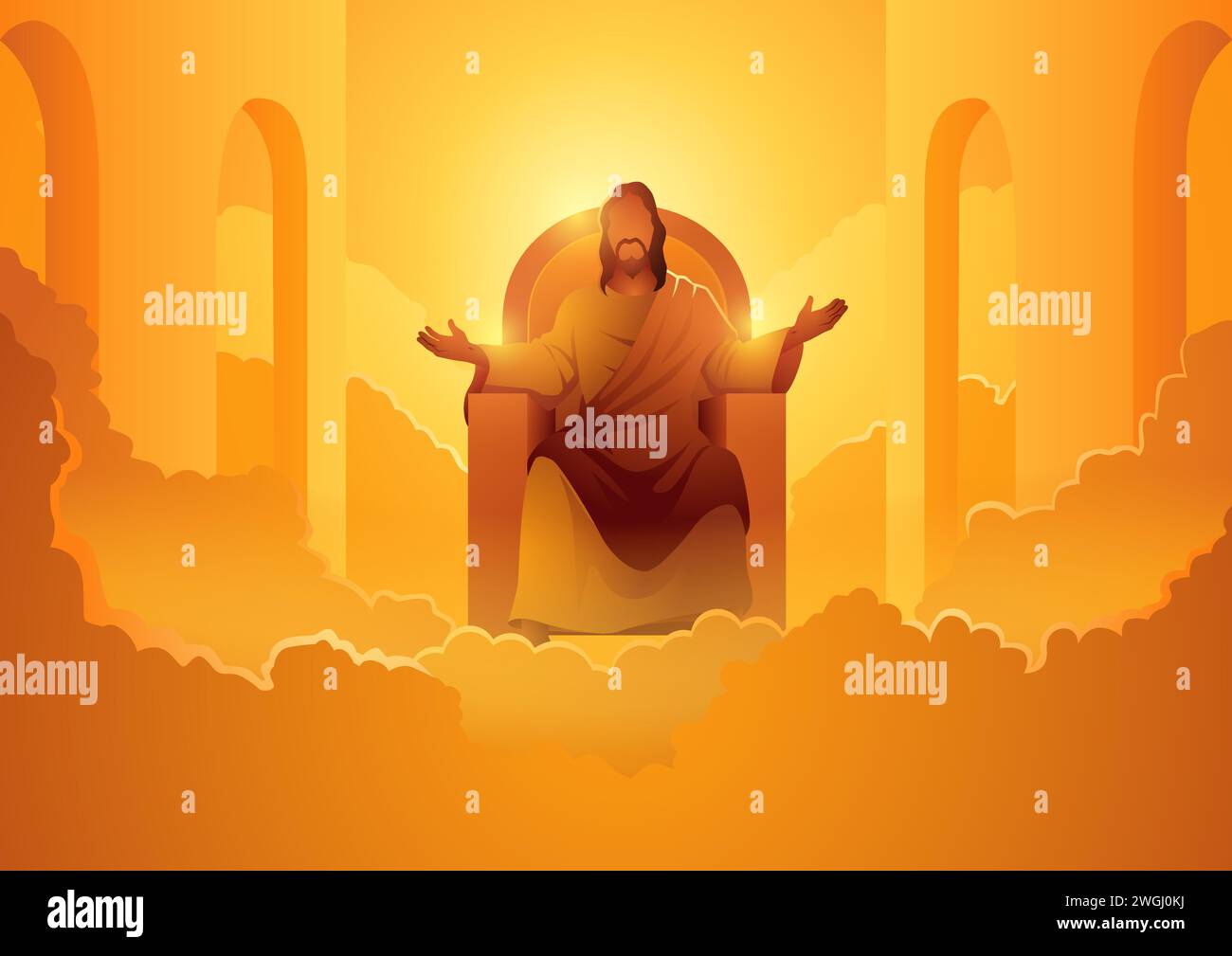 Christus im gericht Stock-Vektorgrafiken kaufen - Alamy