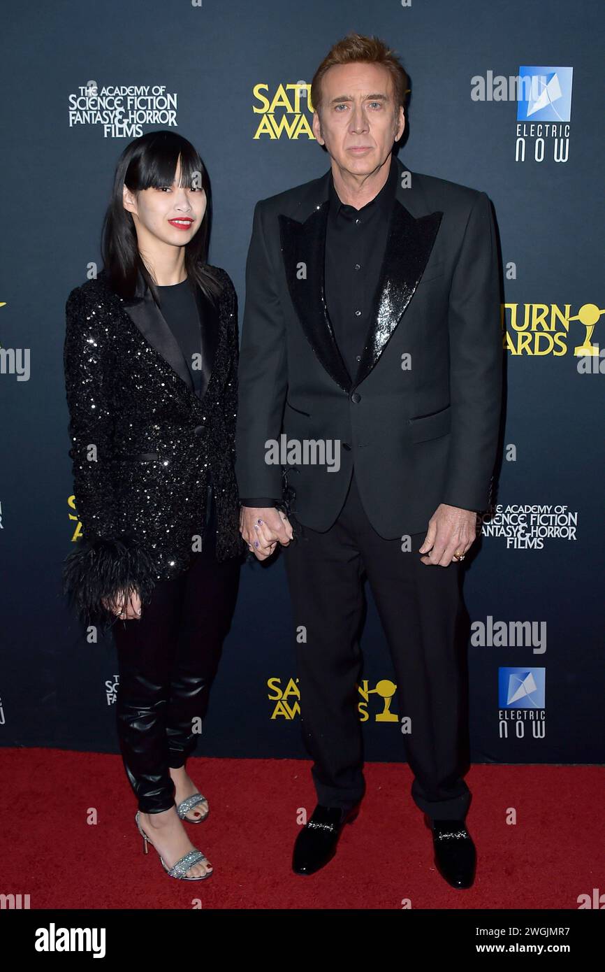 Nicolas Cage mit Ehefrau Riko Shibata bei der Verleihung der 51. Saturn Awards 2024 im Los ...