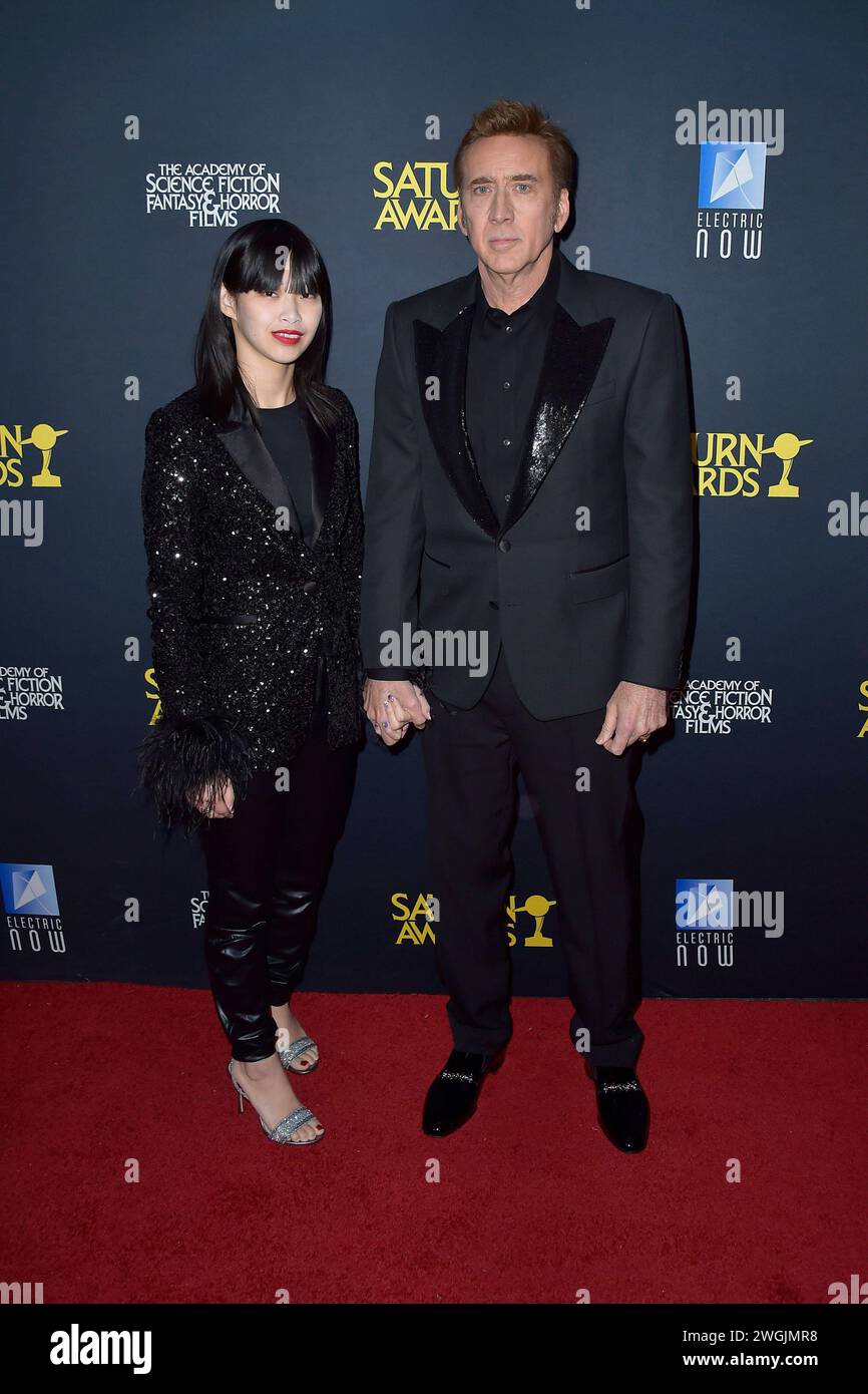 Nicolas Cage mit Ehefrau Riko Shibata bei der Verleihung der 51. Saturn Awards 2024 im Los ...