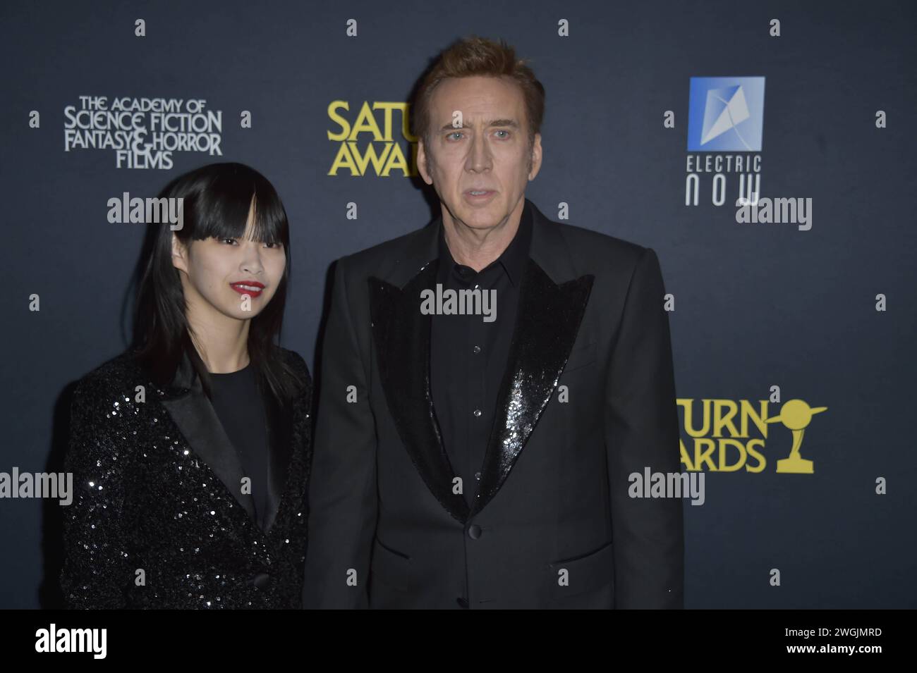 Nicolas Cage mit Ehefrau Riko Shibata bei der Verleihung der 51. Saturn Awards 2024 im Los ...