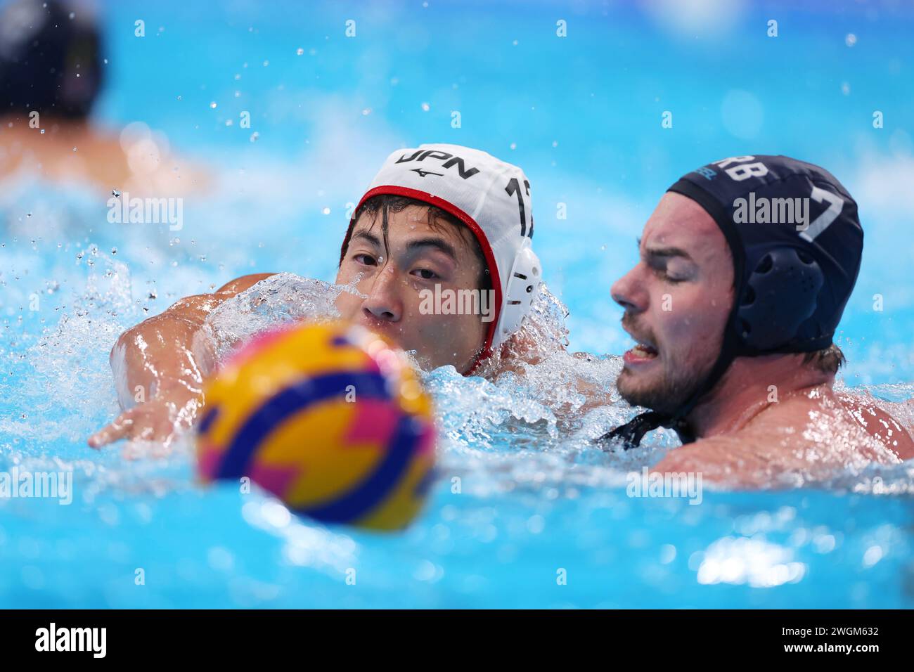 Doha, Katar. Februar 2024. Kenta Araki (JPN) Wasser-Polo ...