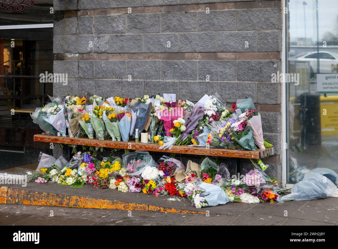 6. Februar 2024. Elgin Busbahnhof, Alexandra Road, Elgin, Moray ...