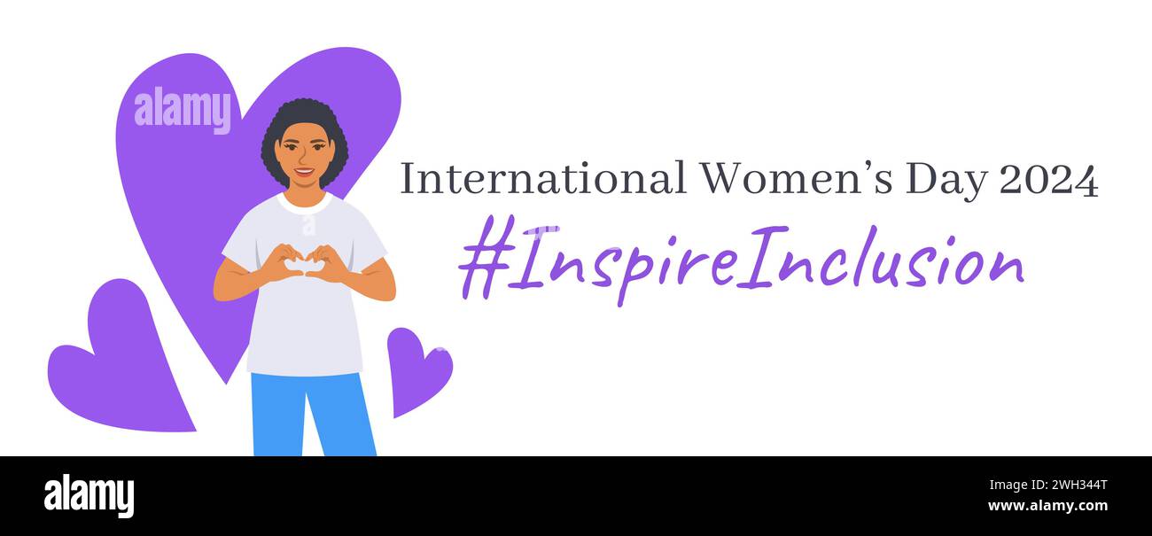 Pose für Inspired Inclusion-Kampagne. Motivbanner zum Internationalen ...