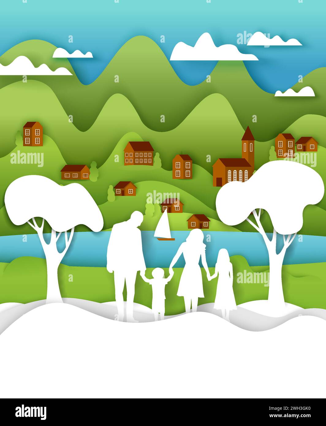 Vater tochter fun bank Stock-Vektorgrafiken kaufen - Alamy