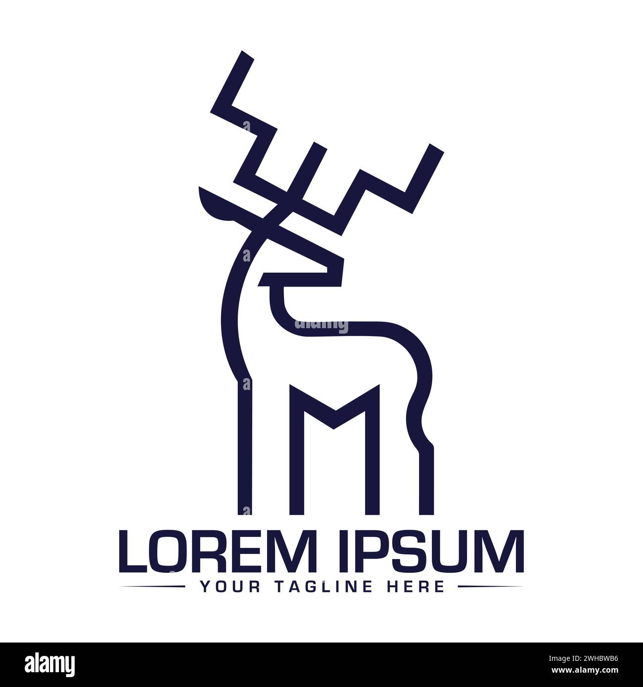 Reh logo design -Fotos und -Bildmaterial in hoher Auflösung – Alamy