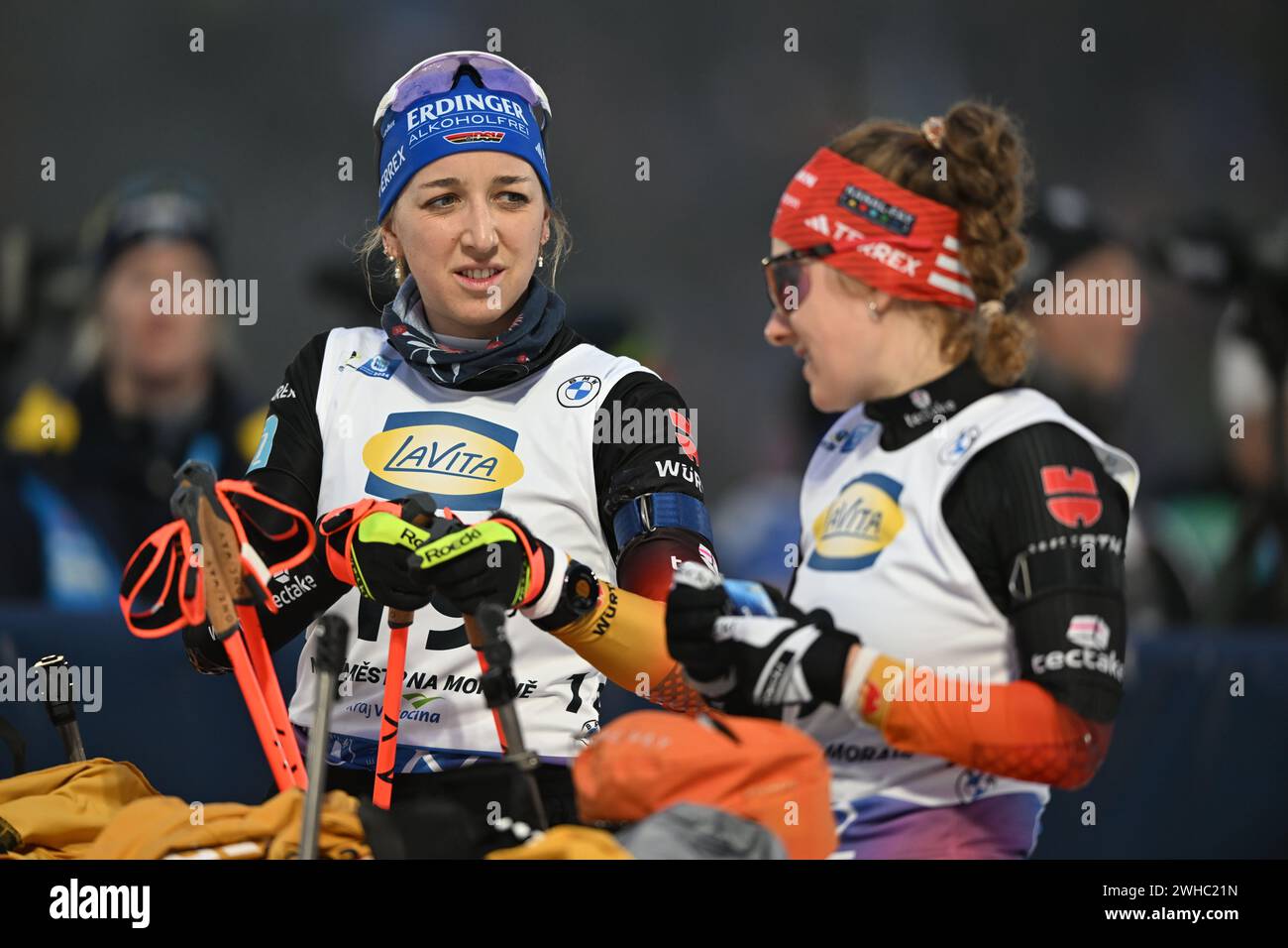 9. Februar 2024, Tschechische Republik, Nove Mesto Na Morave: Biathlon ...
