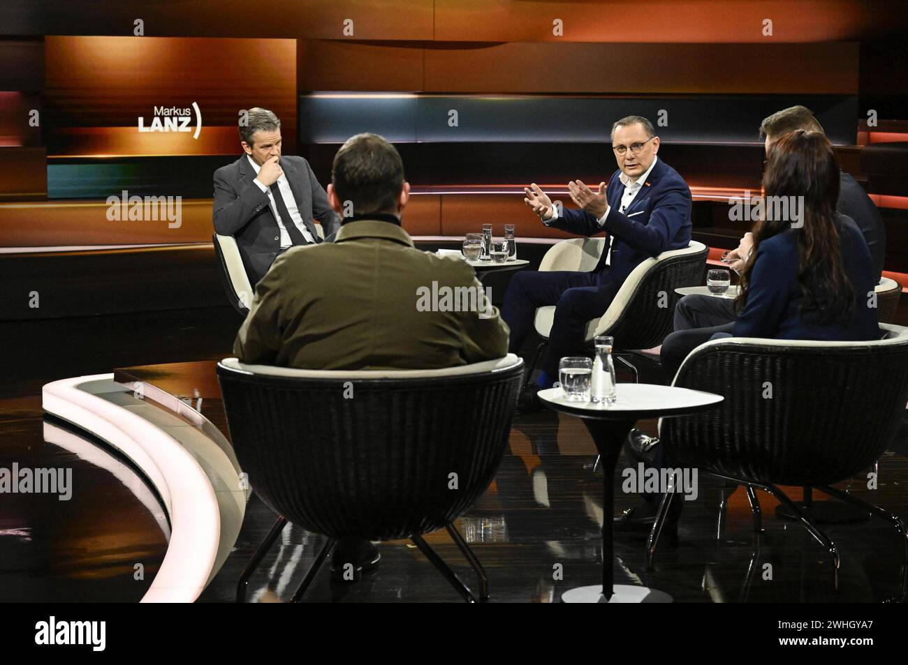 Talkrunde bei Markus Lanz , ZDF 02/24 her Markus Lanz, Lukas Rietzsche ...