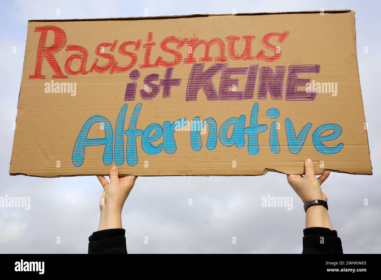 Demonstration unter dem Motto ãNie wieder ist jetzt C für Demokratie, gegen FaschismusÓ ...