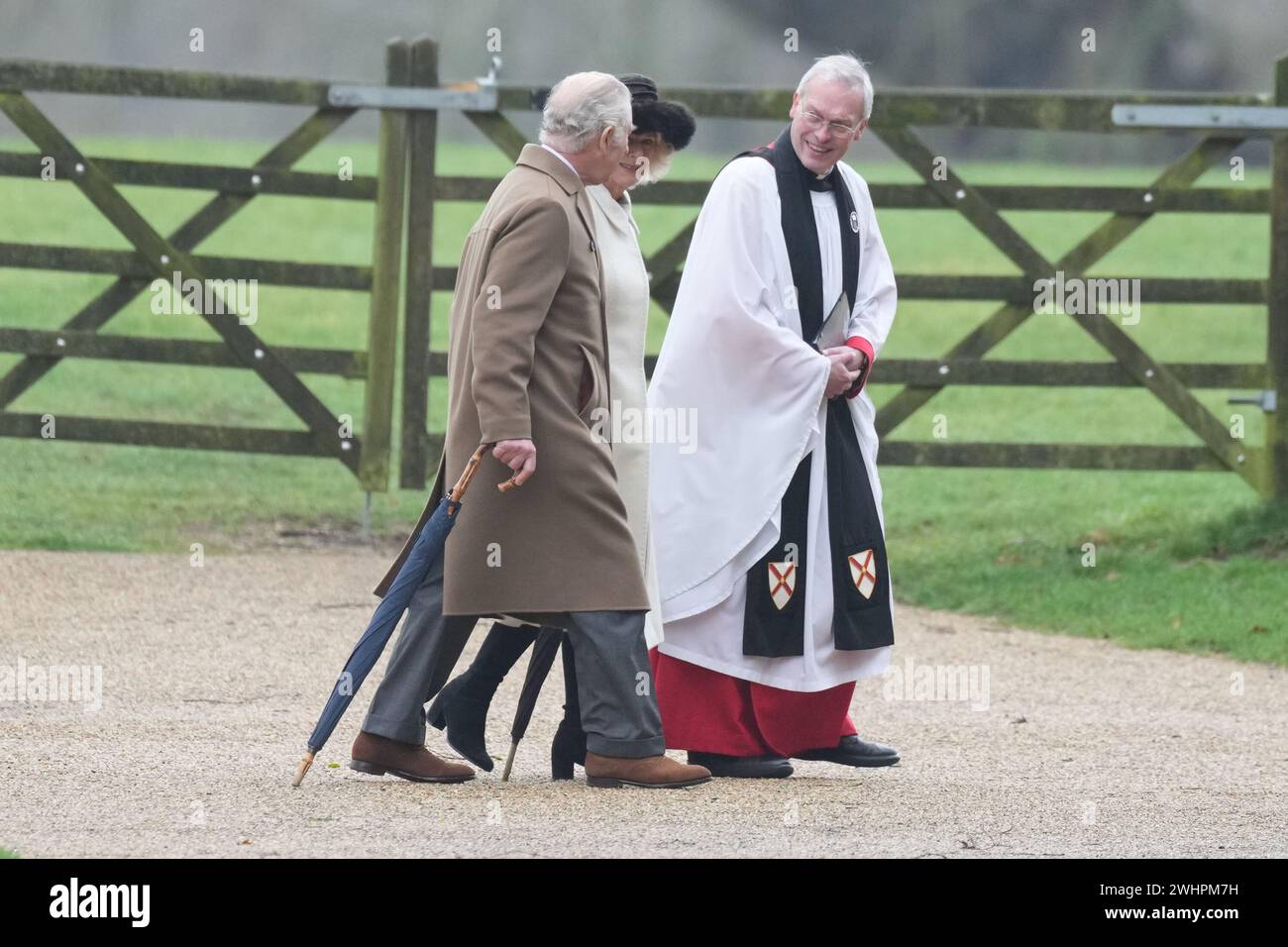 König Karl III. Und Königin Camilla kommen an, um an einem ...