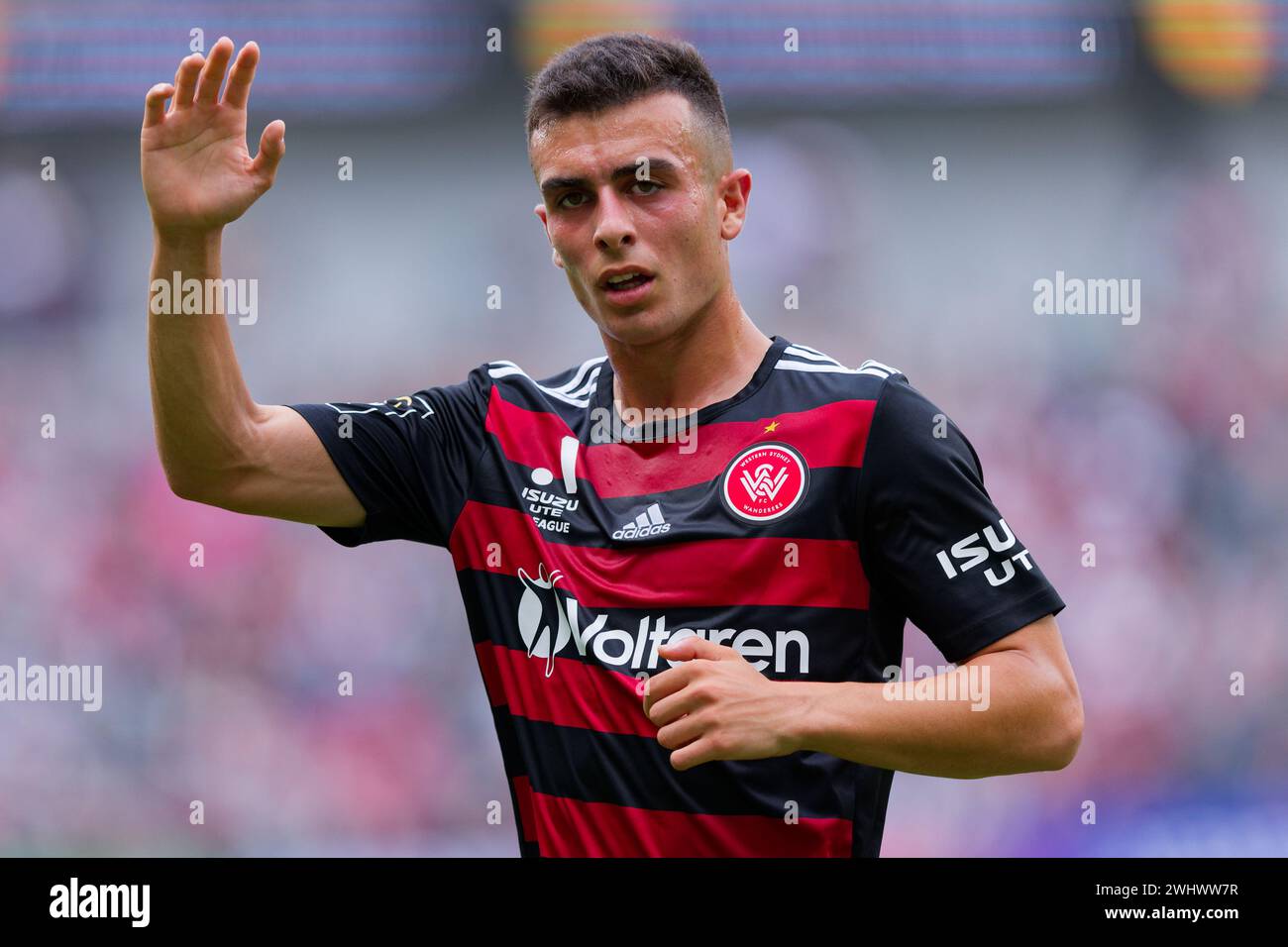 Sydney, Australien. Februar 2024. Alexander Badolato von den Wanderers ...
