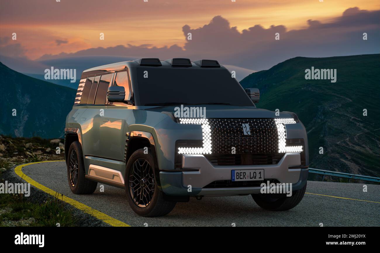 Szczecin, Polen-Februar 2024: Der BYD Yangwang U8 Ultra-Luxus-SUV ist ...