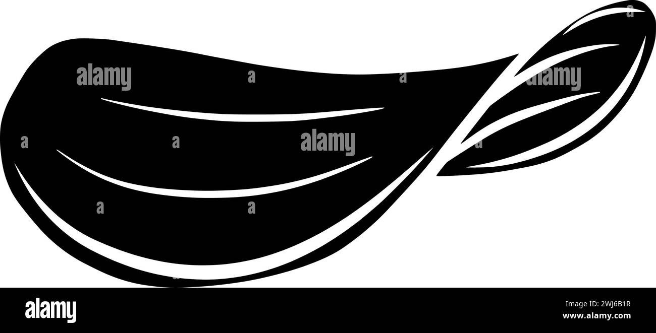 Schwarze Kartoffelsilhouette oder flache Tortilla Illustration von ...