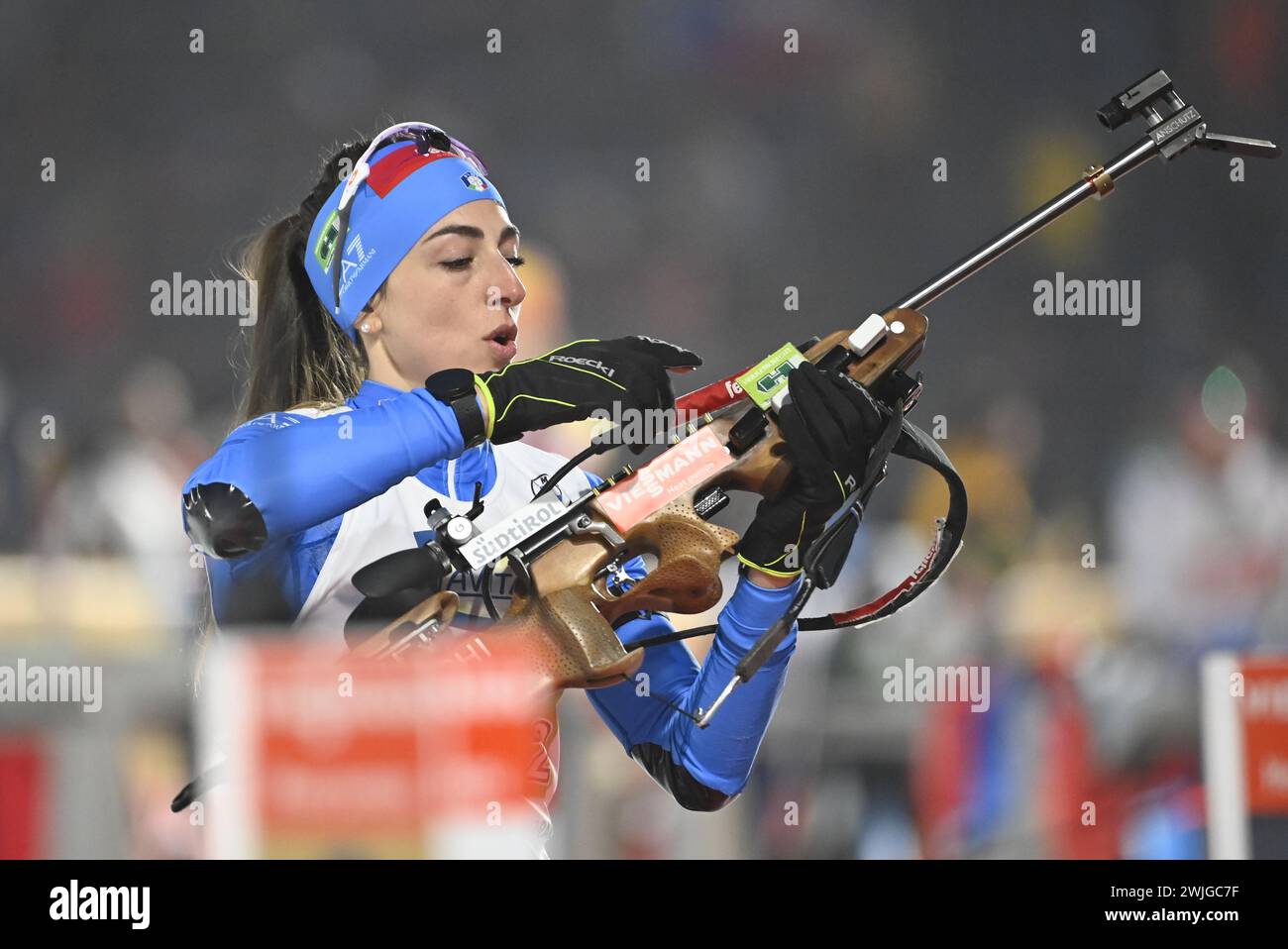 Lisa Vittozzi (ITA) tritt am 15. Februar 2024 beim Single Mixed Stay ...