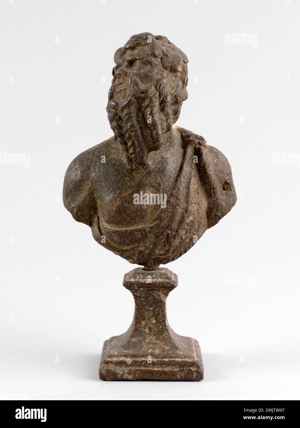 Silène-Büste. Kupferlegierung. Paris, Carnavalet Museum. Silène ist an ...