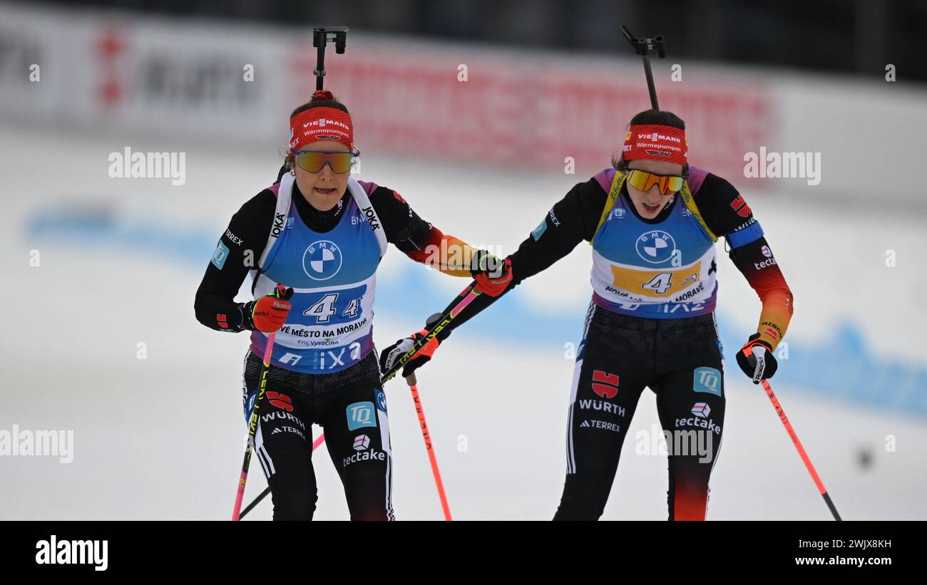 17. Februar 2024, Tschechische Republik, Nove Mesto Na Morave: Biathlon ...