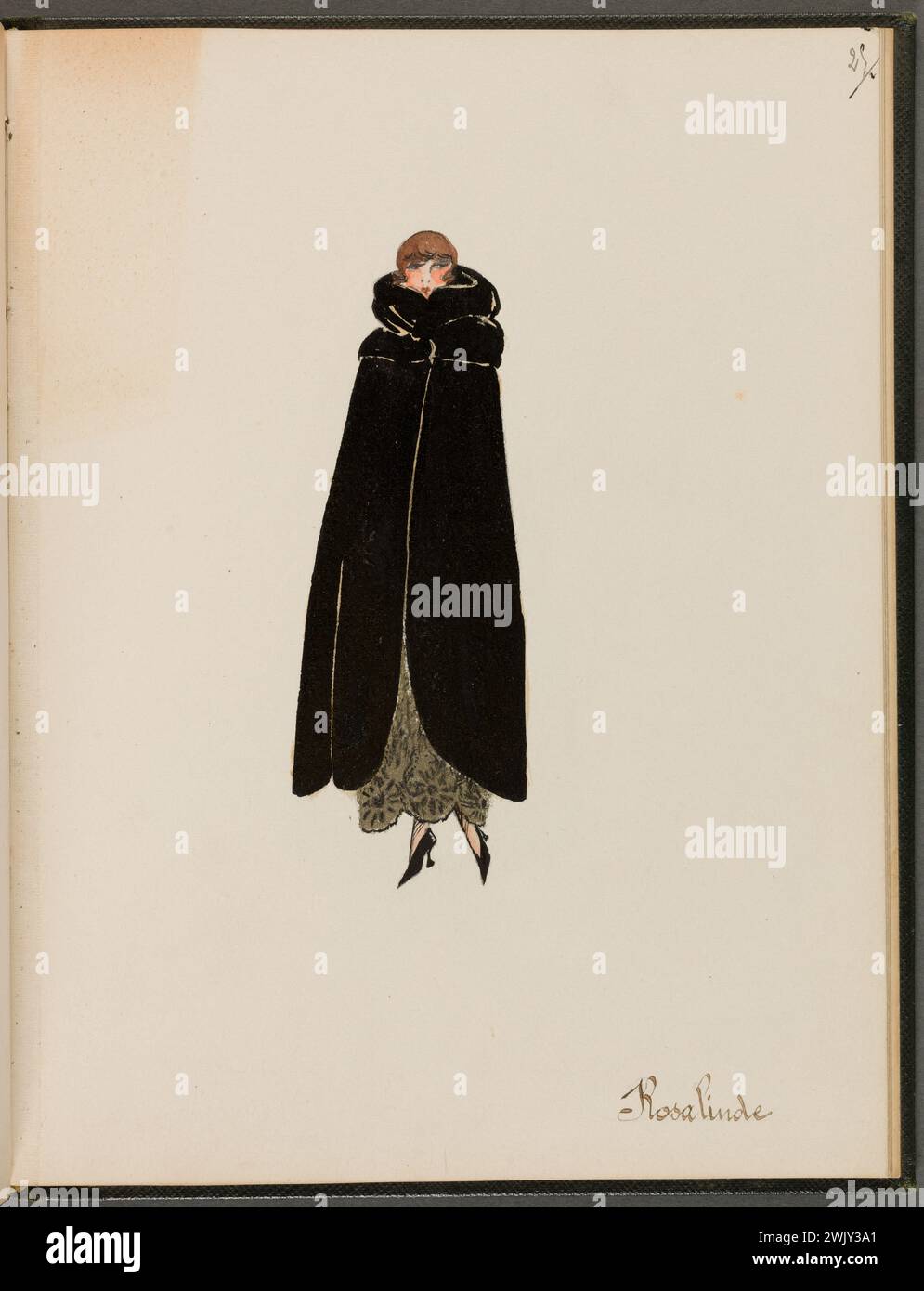 Max. Felle. „Modellzeichnung“. Bleistift, Aquarell und Gouache auf ...