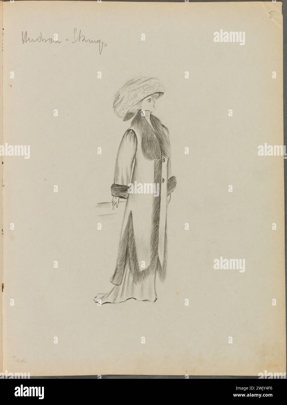 Max. Felle. „Modellzeichnung“. Bleistift auf Papier. 1911. Galliera ...