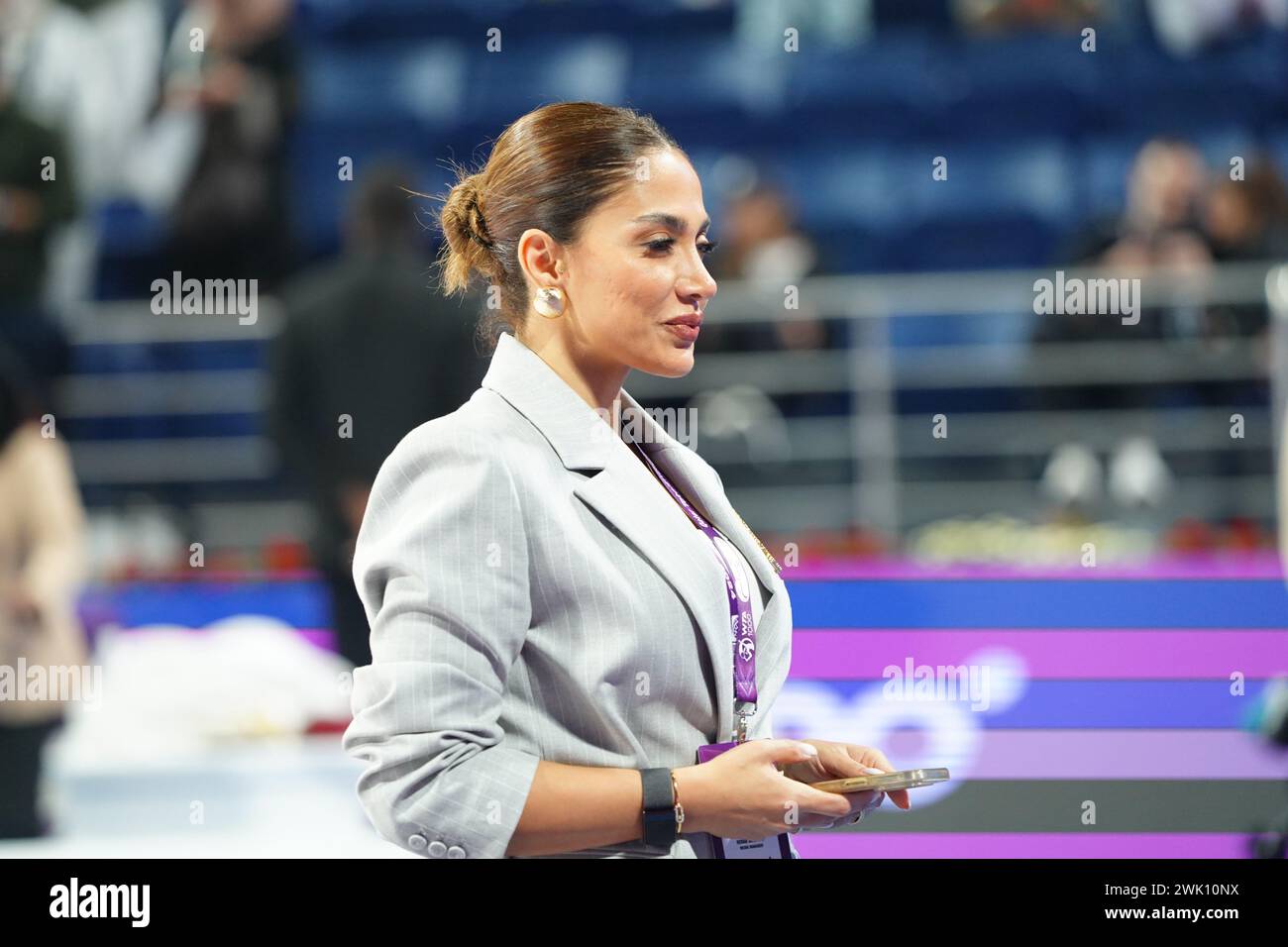 Einige Momente nach dem Finale der Qatar TotalEnergies Open 2024 ...