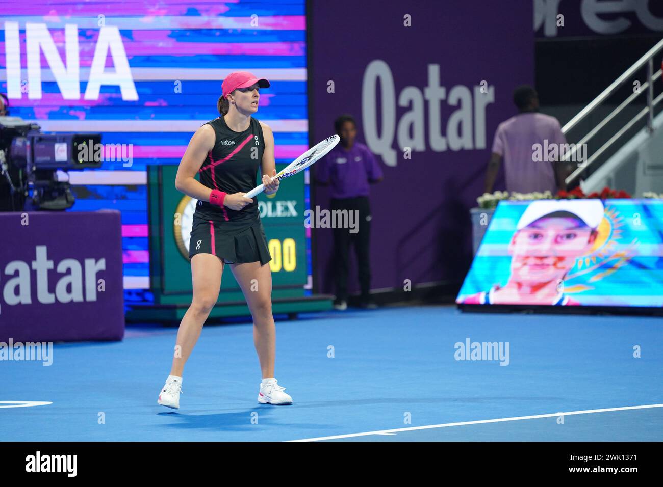 Einige Momente nach dem Finale der Qatar TotalEnergies Open 2024 ...