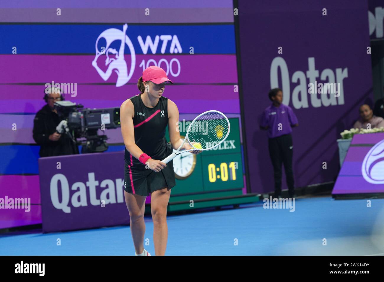 Einige Momente nach dem Finale der Qatar TotalEnergies Open 2024 ...