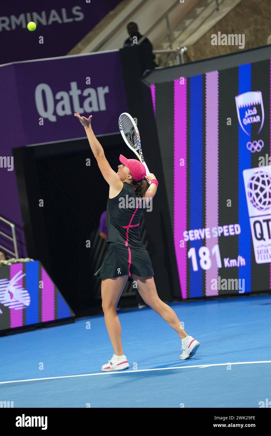 Einige Momente nach dem Finale der Qatar TotalEnergies Open 2024 ...