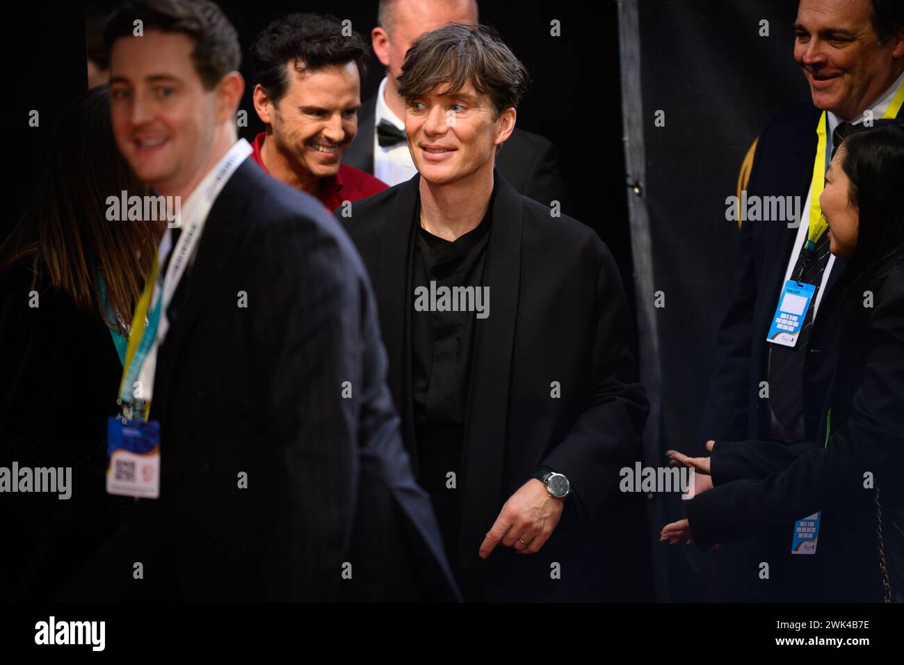 London, Großbritannien. Sonntag, 18. Februar 2024. Cillian Murphy nahm ...