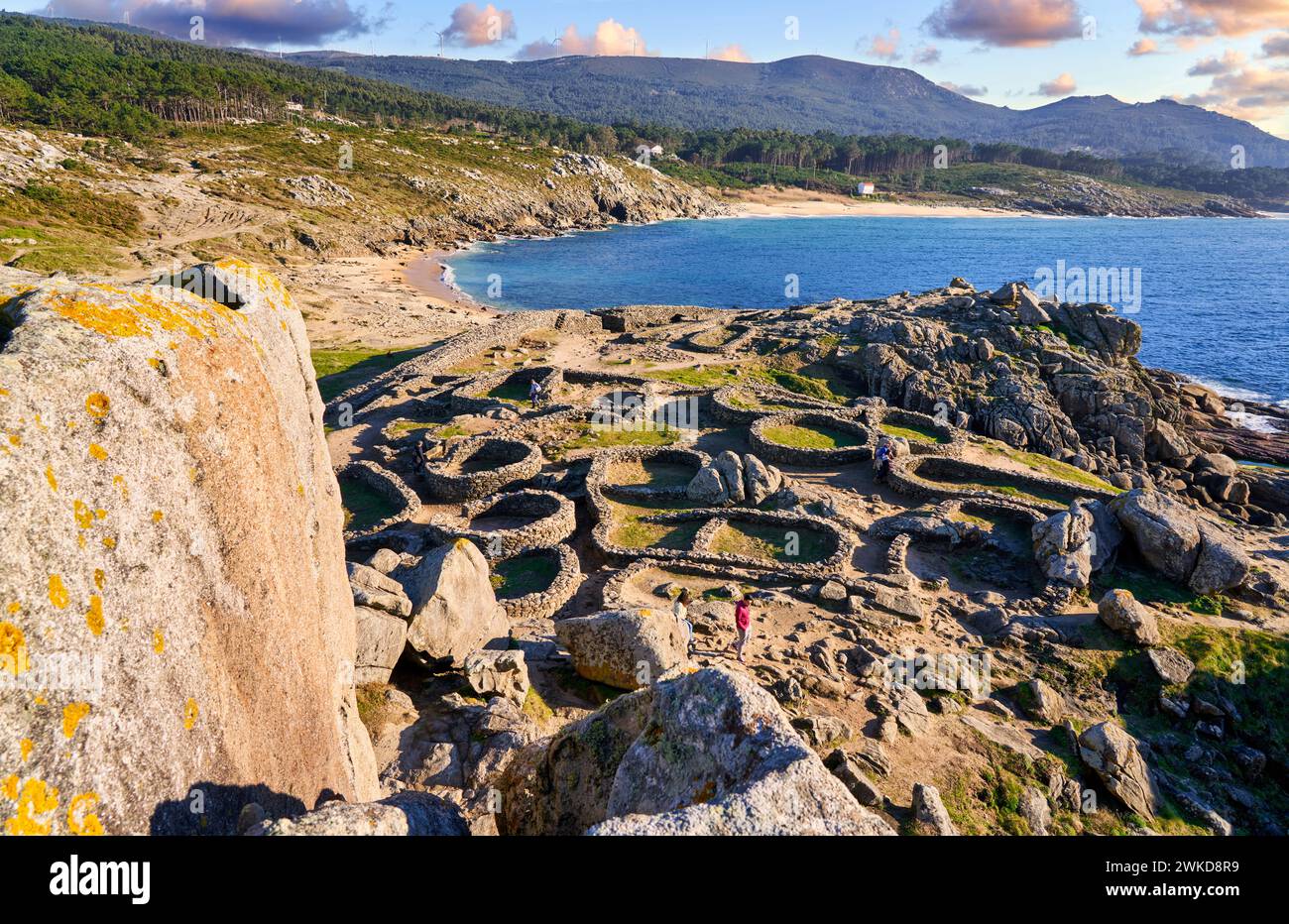 Castro de Baroña, Porto do Son, Ria de Muros y Noya, A Coruña, Galicien ...