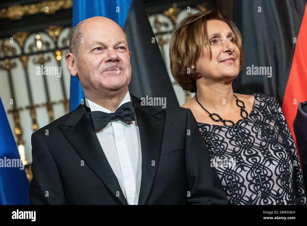 Matthiae-Mahl 2024 - Bundeskanzler Olaf Scholz mit seiner Ehefrau ...