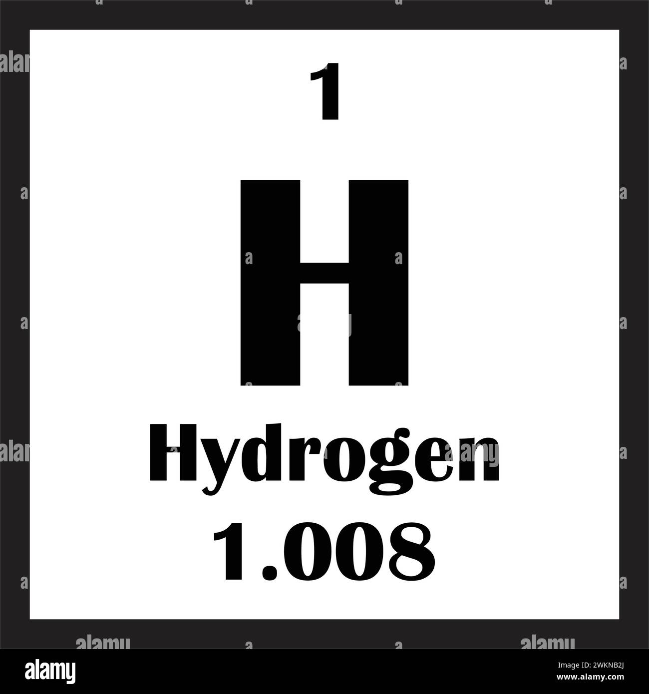 Hidrogeno elemento quimico Stock-Vektorgrafiken kaufen - Alamy