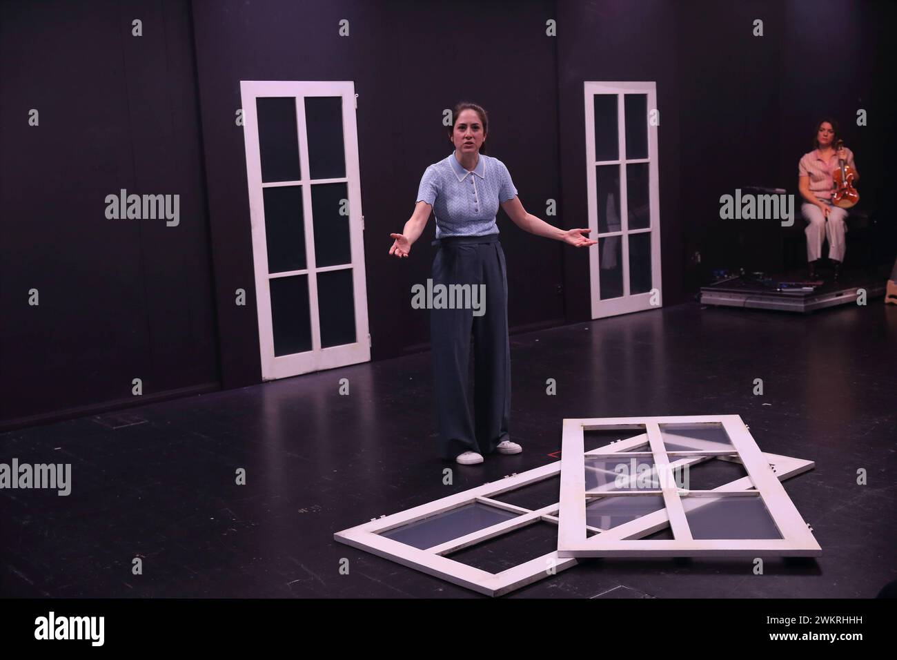 Vidina Popov während der Fotoprobe für das Stück Fremd im Maxim Gorki ...